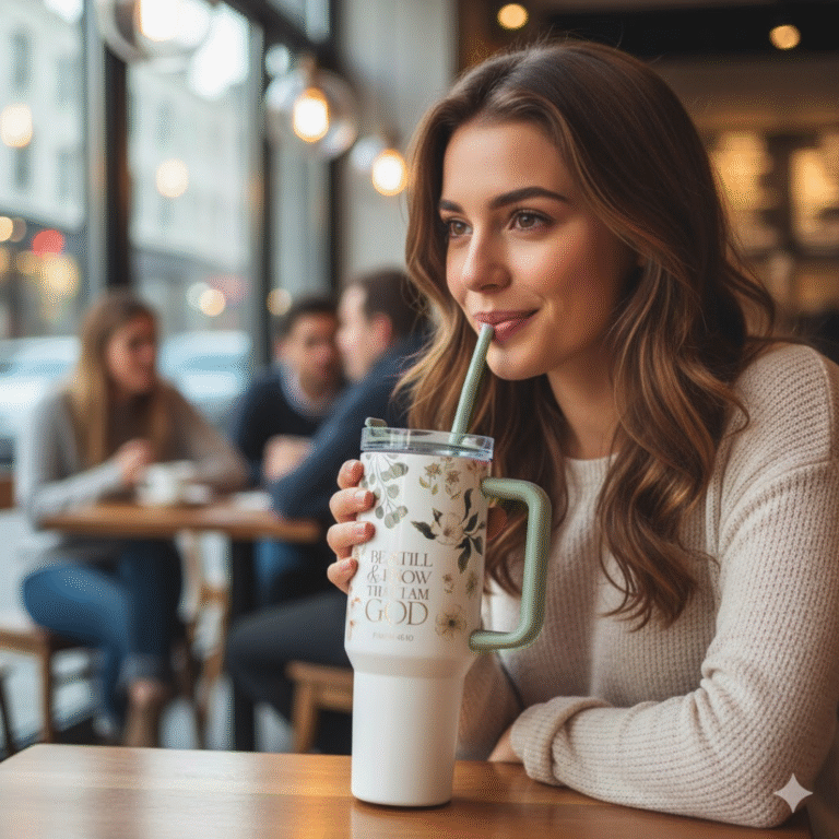 Large Stainless Steel Travel Mug - Be Still | Giftalot