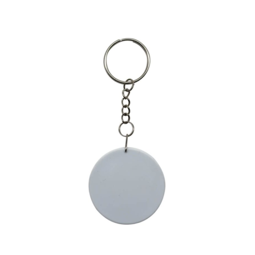 Round polymer Keyring - White - Giftalot